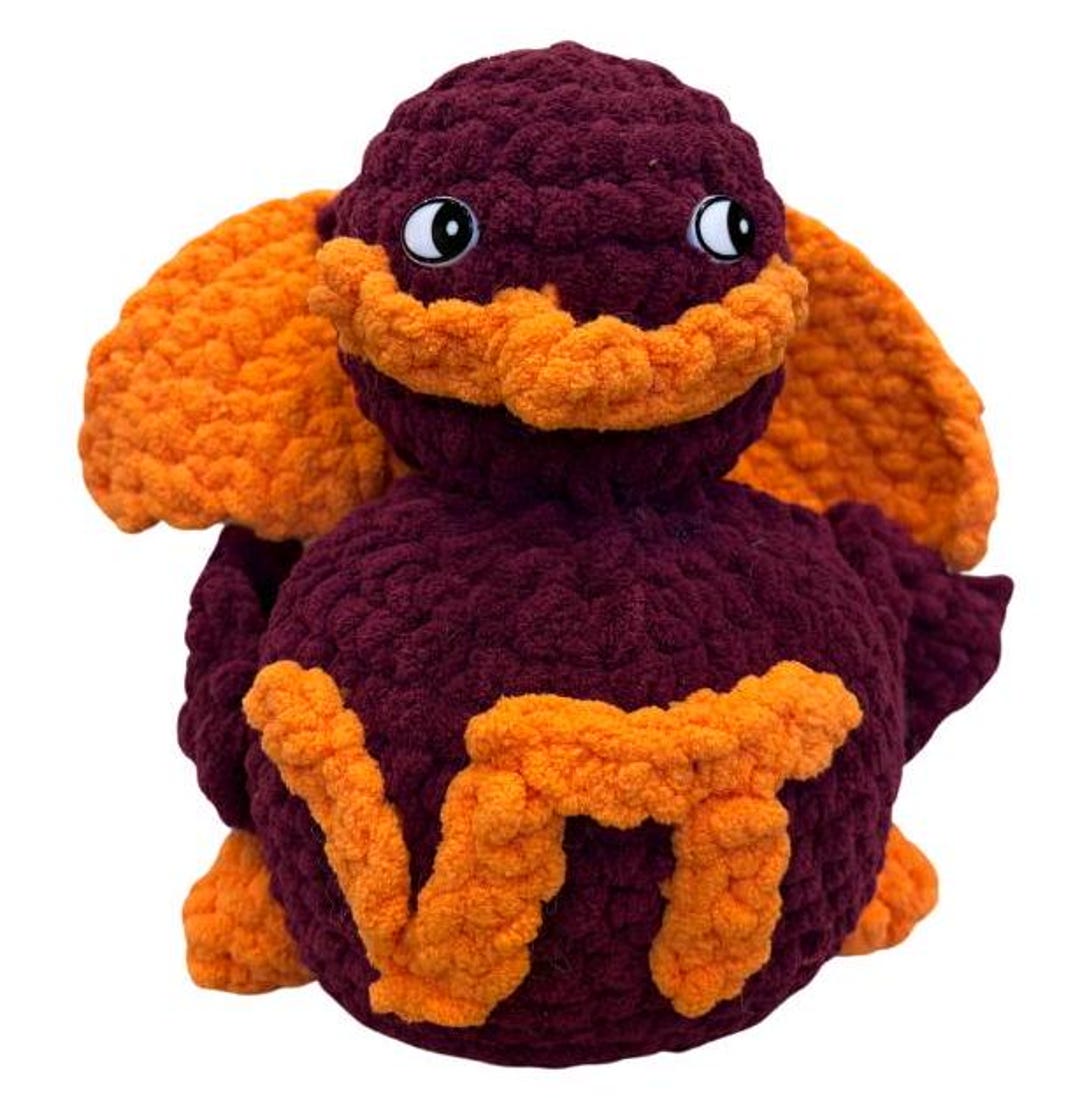 Virginia Tech Hokie Bird Crochet Plushie for Beginners - Pattern for ...