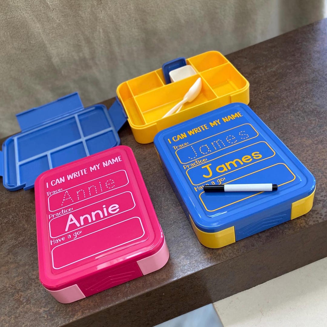Personalized Name Tracing Lunch Box: Montessori Handwriting Practice - Etsy