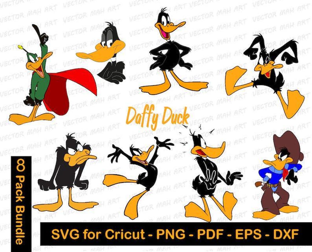 Daffy Duck Svg Bundle, Daffy Duck Png, Daffy Duck Cricut, Silhouette ...