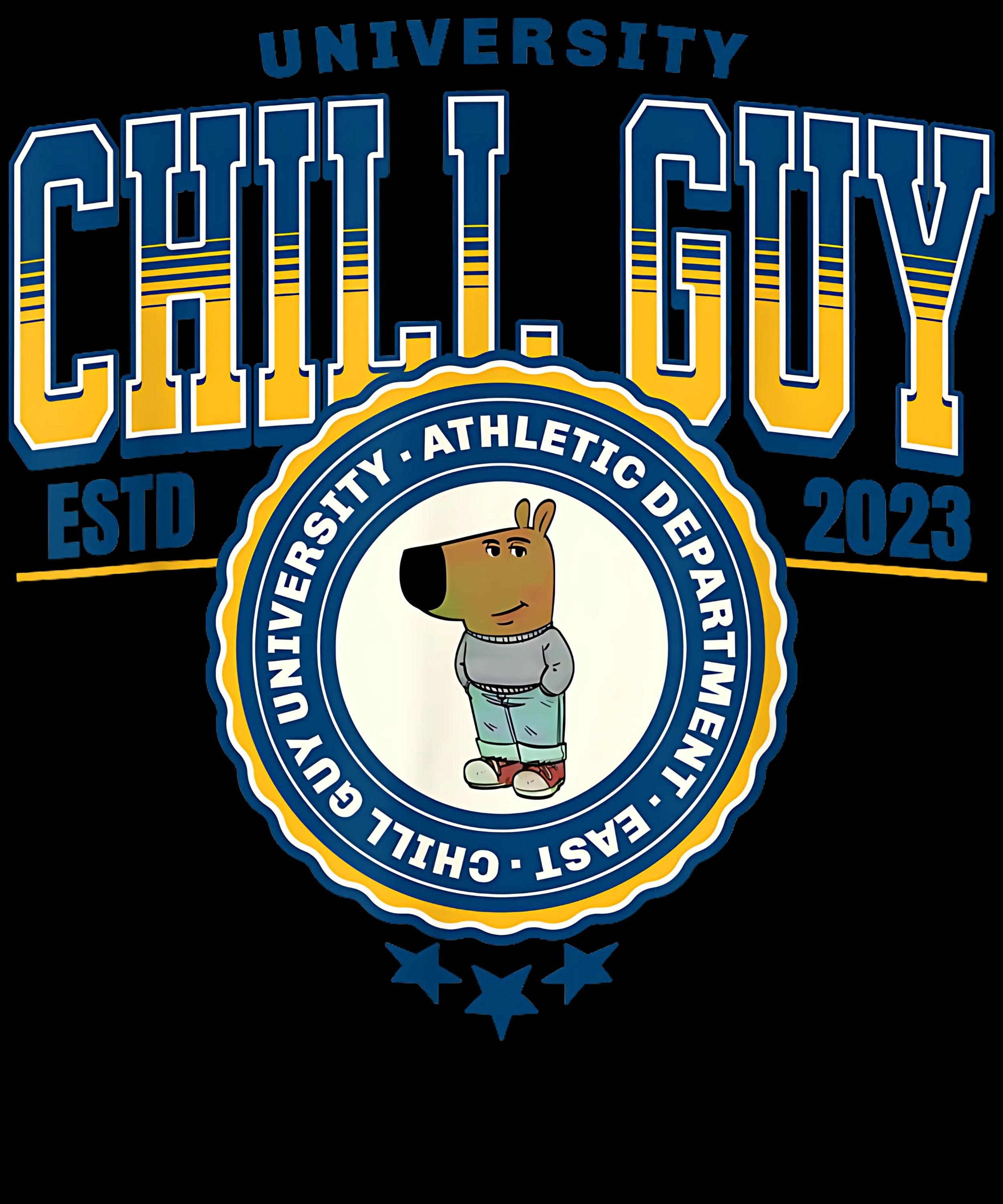 Chill Guy Meme PNG - Funny & Relaxed University Design - Etsy