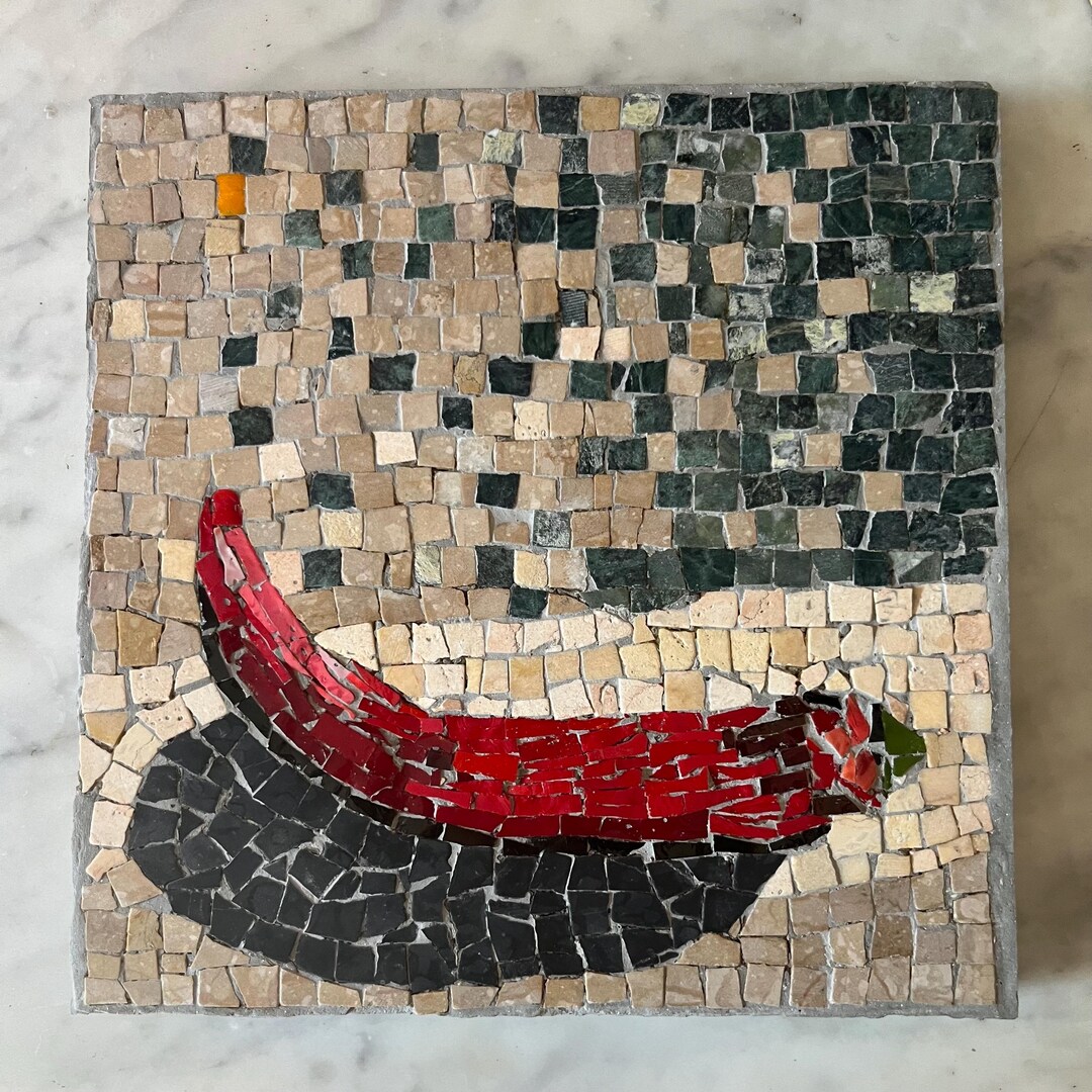 Chilli Pepper Smalti Marble in Concrete SOLD - Etsy