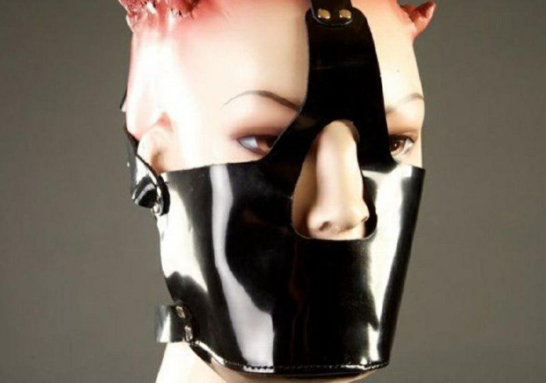 BDSM Mask Helmet With Collar and Blinders Ballgag Mask Muzzle BDSM Gags - Etsy