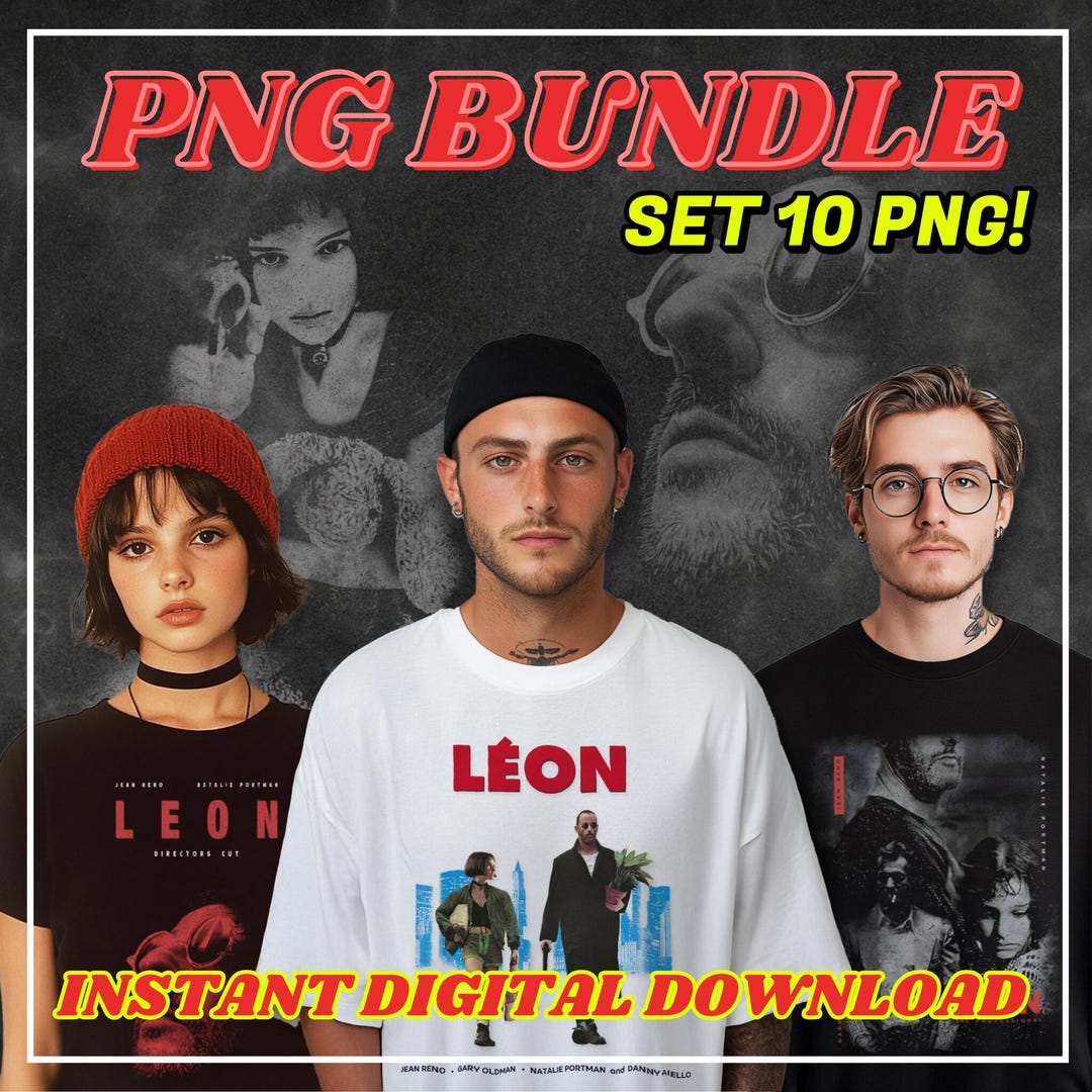Leon the Professional Png Set 10 T-shirt Bundle Clipart Design 90s ...