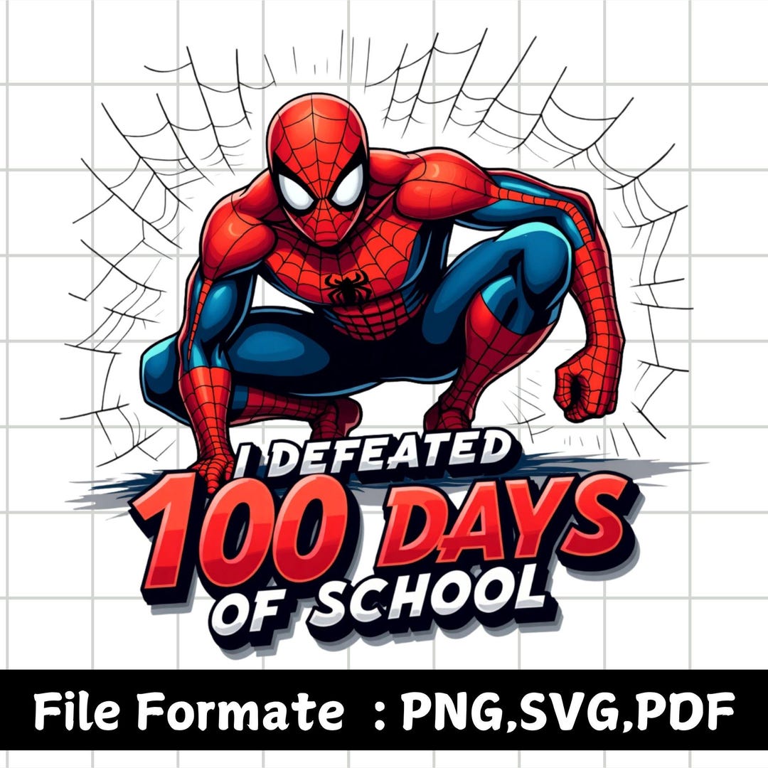 I Defeated 100 Days of School PNG, 100 Days of School Png, Cartoon ...