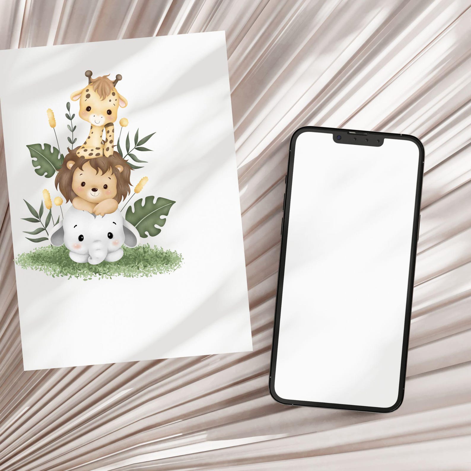 Cute Safari Animal Clipart\ Jungle Animals Png\ Watercolor\ Nursery ...