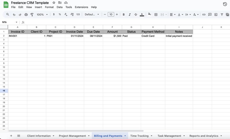 Freelancer CRM Template - Etsy