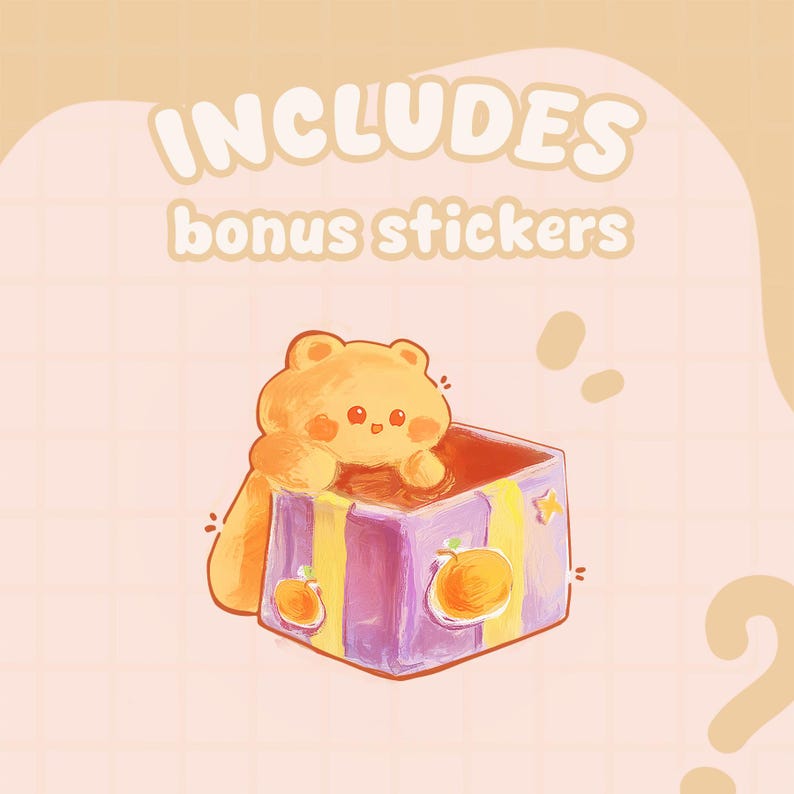 Cute Teddy Bear Sticker Set - Funny Waterproof Vinyl Decals - Kawaii ...
