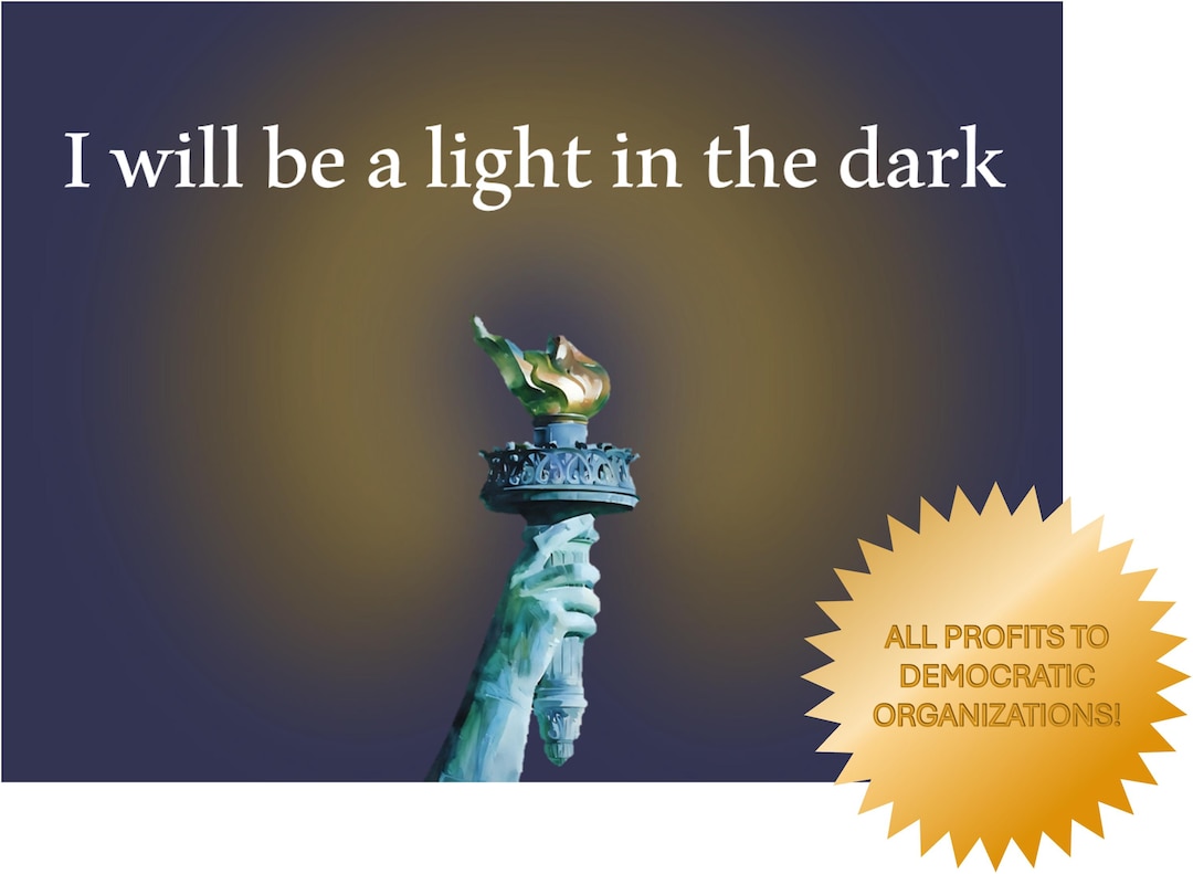 Be a Light Democratic Double-sided Protest & Lawn Sign for Charity - Etsy