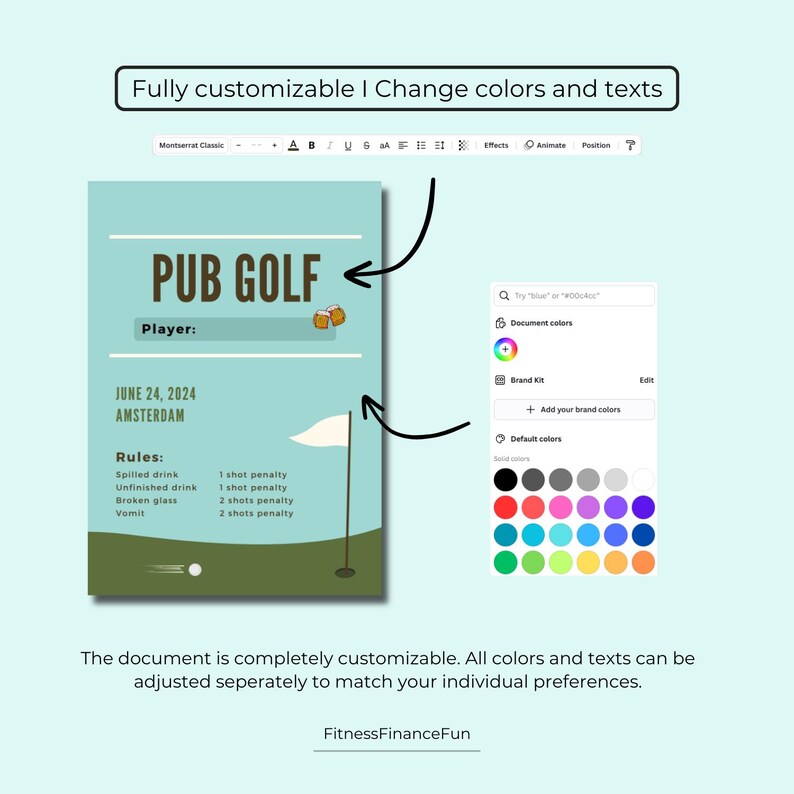 Pub Golf Scoresheet Premium I Bar Crawl | Stag Party | Bachelor I Party ...