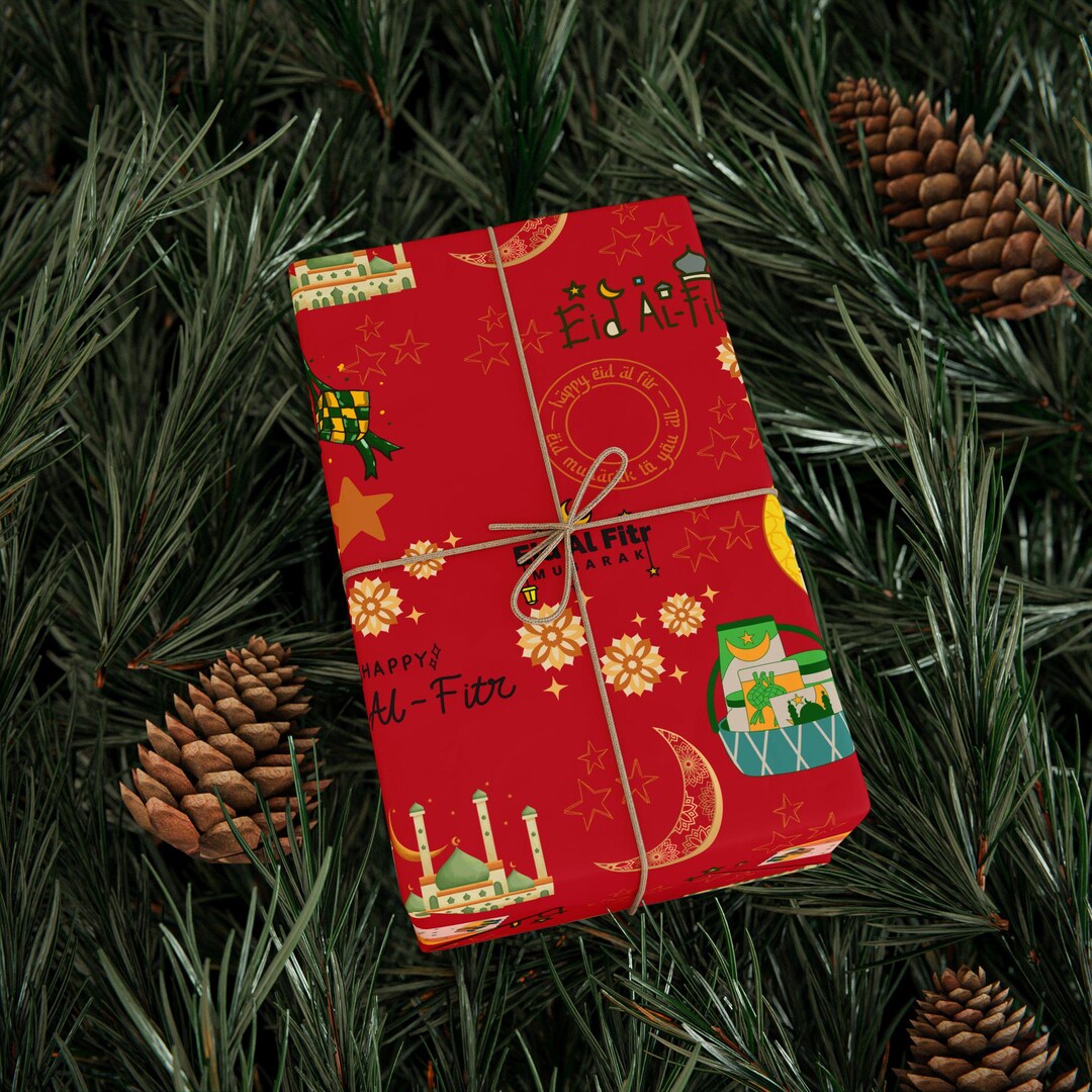 Eid Al Fitr Islamic Holiday Gift Wrap, Islamic Wrapping Papers, Muslim ...