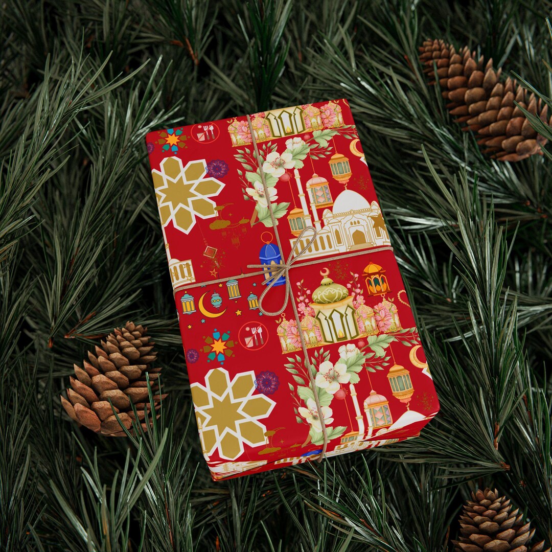 Eid and Ramadan Wrapping Papers, Islamic Holiday Gift Wrap, Festive ...