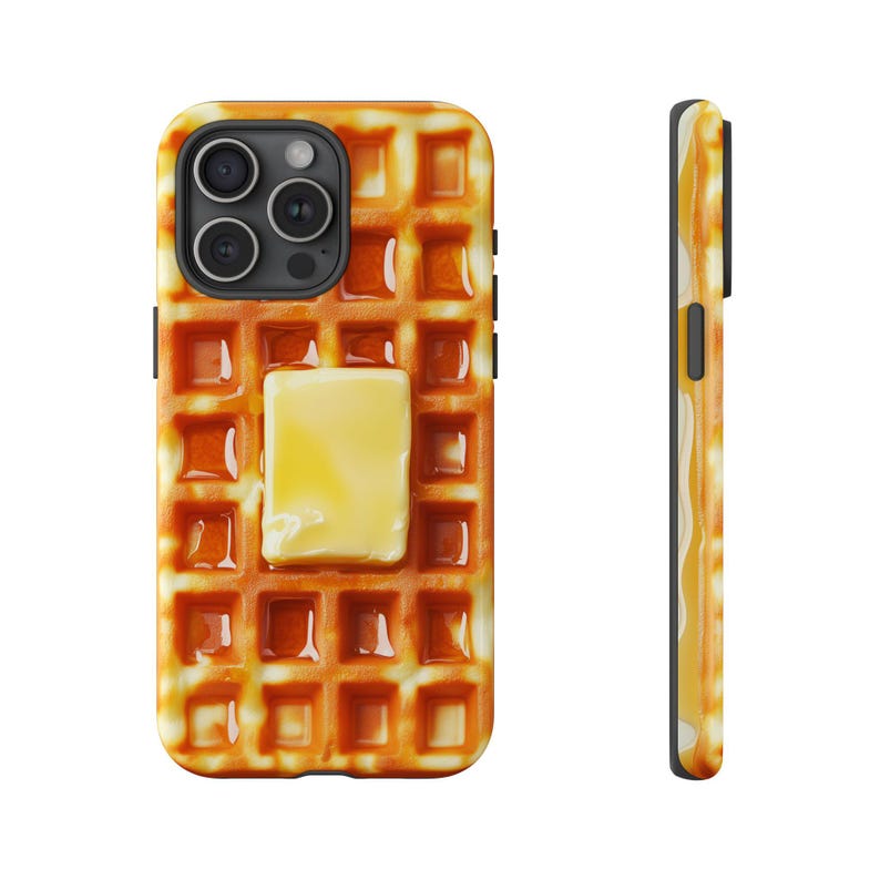 Waffle Phone Case, Syrup & Butter, Funny Foodie Breakfast Brunch iPhone ...