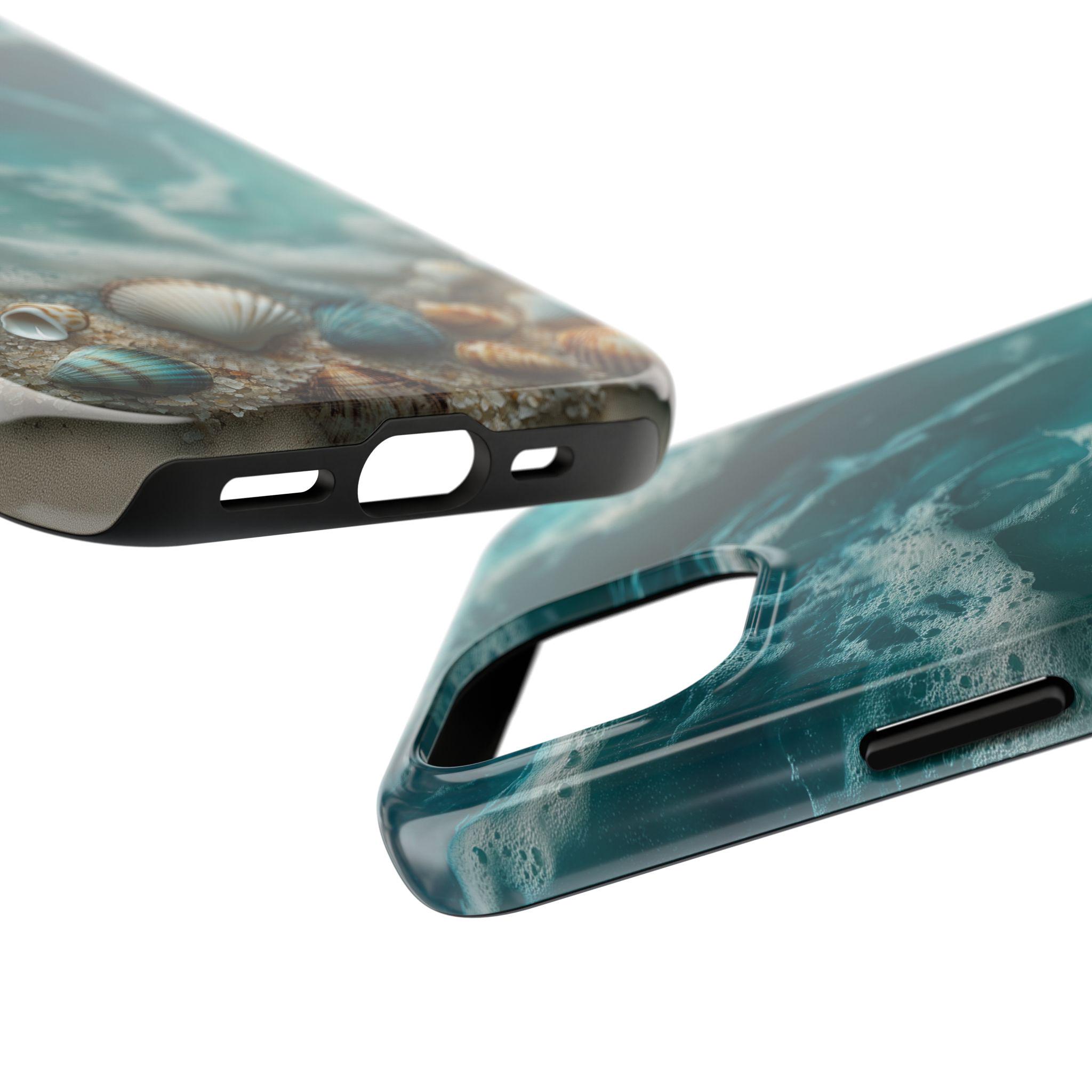 Water & Seashells Beach Phone Case, Ocean Waves Sand Sun Surf, Florida ...