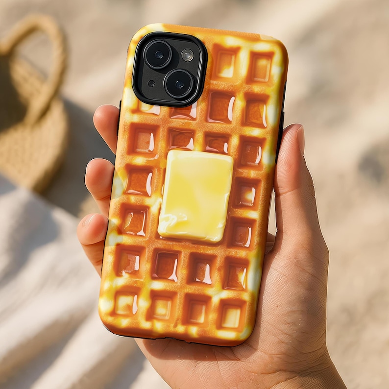 Waffle Phone Case, Syrup & Butter, Funny Foodie Breakfast Brunch iPhone ...