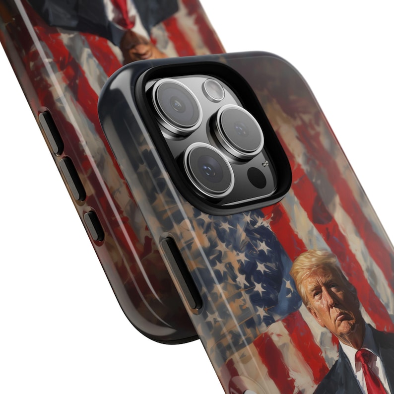 Donald Trump MAGA Phone Case, Patriotic USA American Flag Art ...