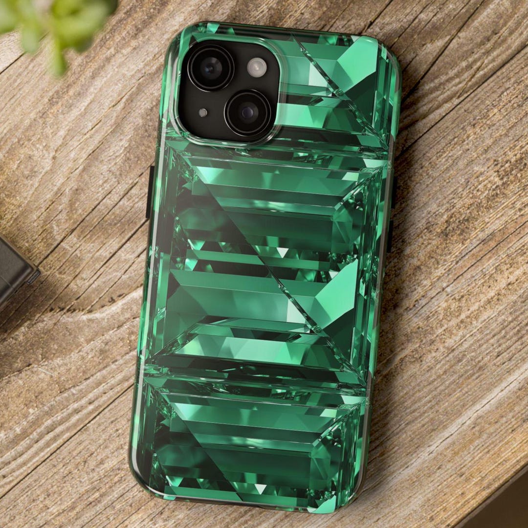 Emerald Phone Case, Green Precious Gemstone, Shiny Bling Effect, May ...