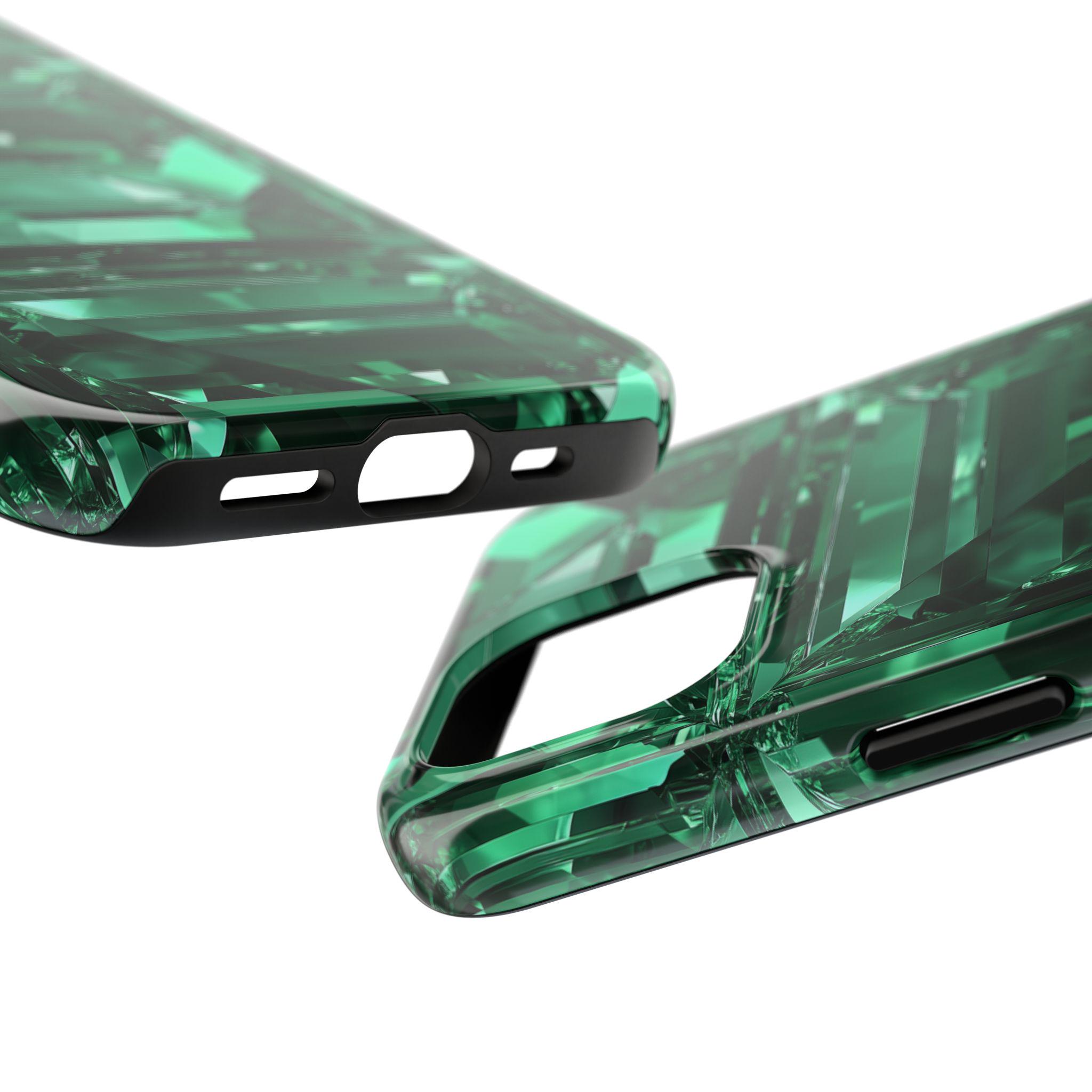 Emerald Phone Case, Green Precious Gemstone Shiny Bling Effect, May ...