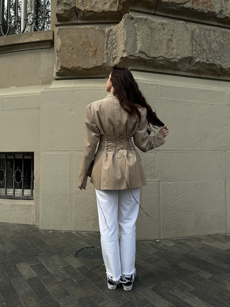 Corset Jacket, Unique Oversized Blazer, Upcycling Jacket - Etsy