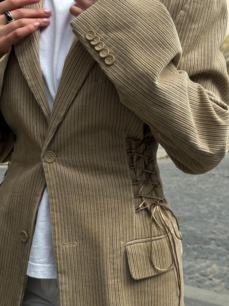 Corset Jacket, Unique Oversized Blazer, Upcycling Jacket - Etsy