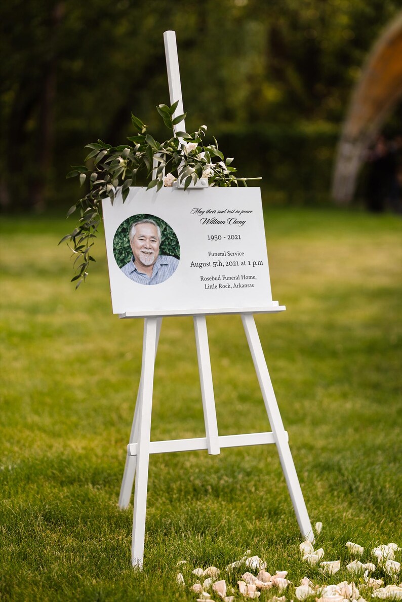 Personalized Memorial Welcome Sign, Customized Funeral Rest in Peace ...