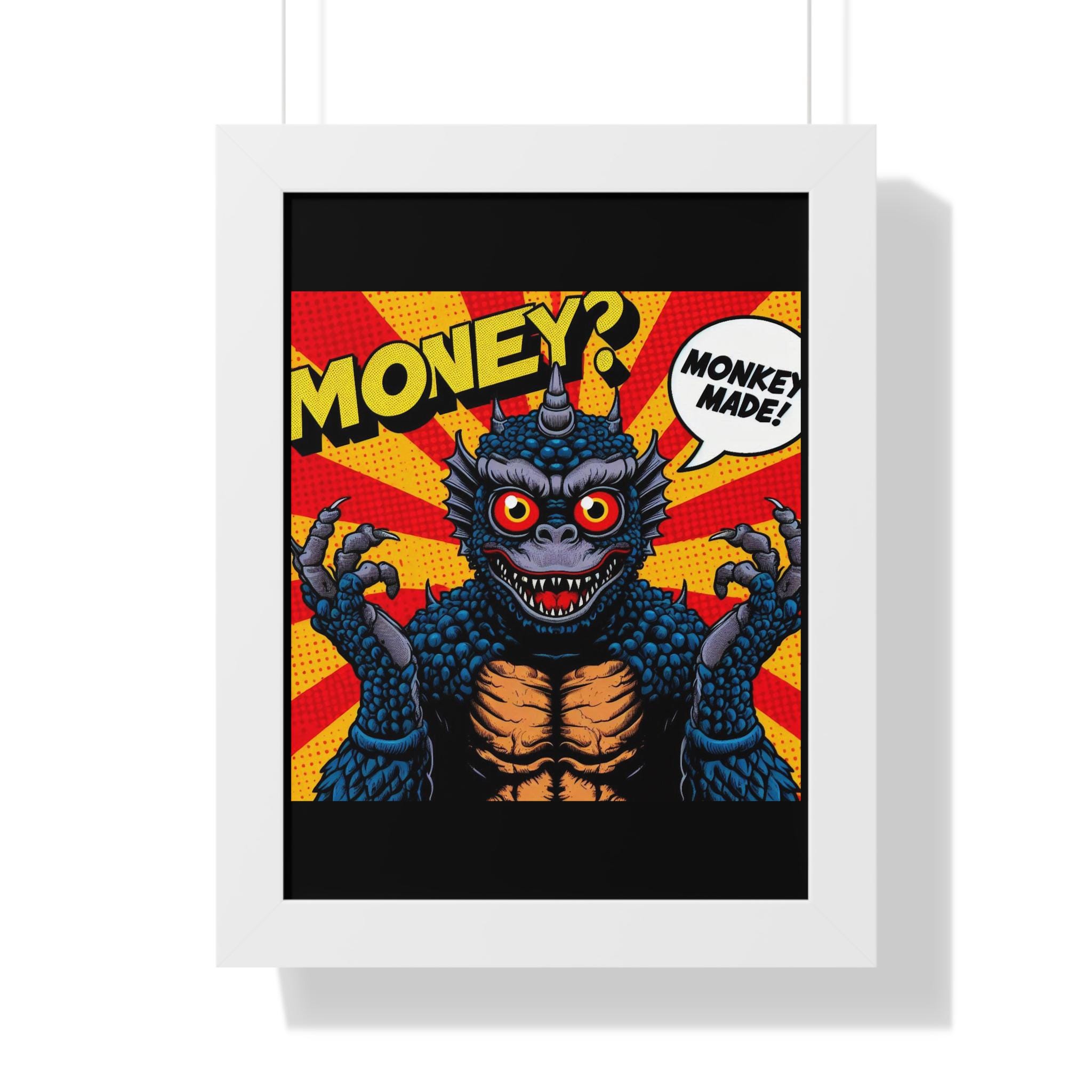 Framed Vertical Poster Monkey Pop Monkeymadedesigns - Etsy