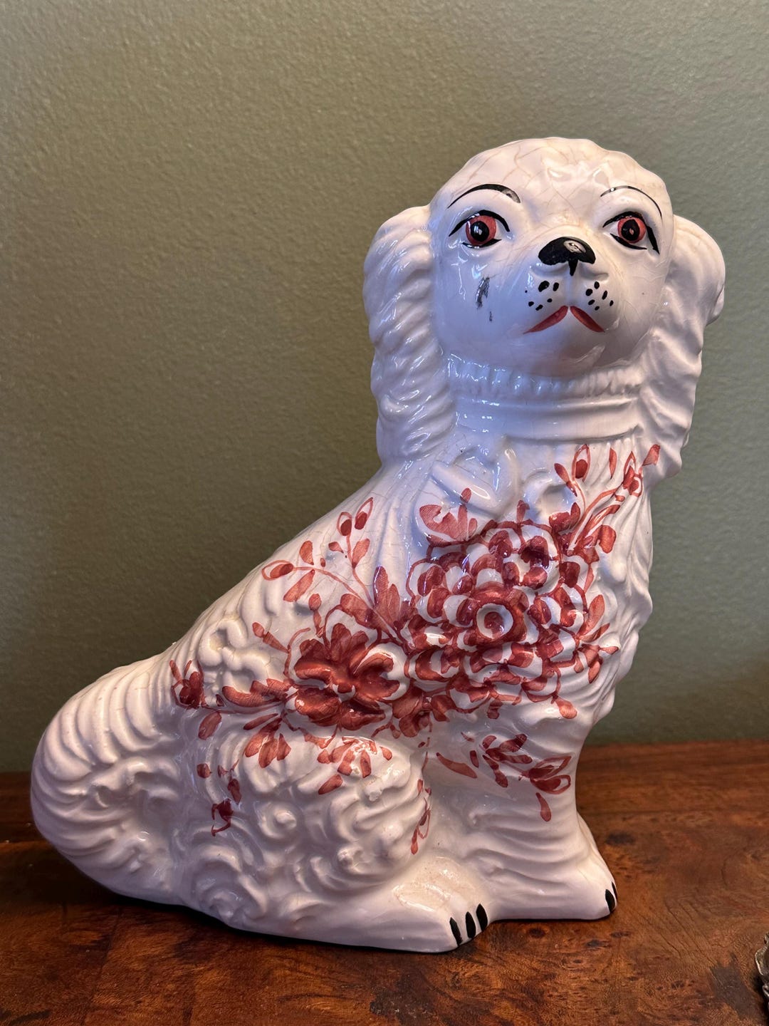 Vintage Italian Staffordshire Style Handpainted King Charles Spaniel ...