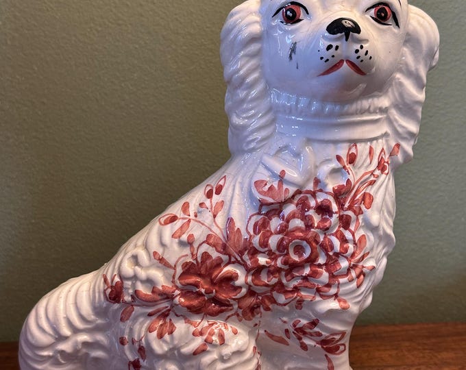 Vintage Italian Staffordshire Style Handpainted King Charles Spaniel ...