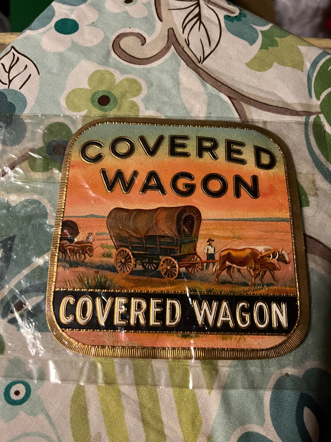 Vintage Covered Wagon Cigar Box Label, 1950s - Etsy