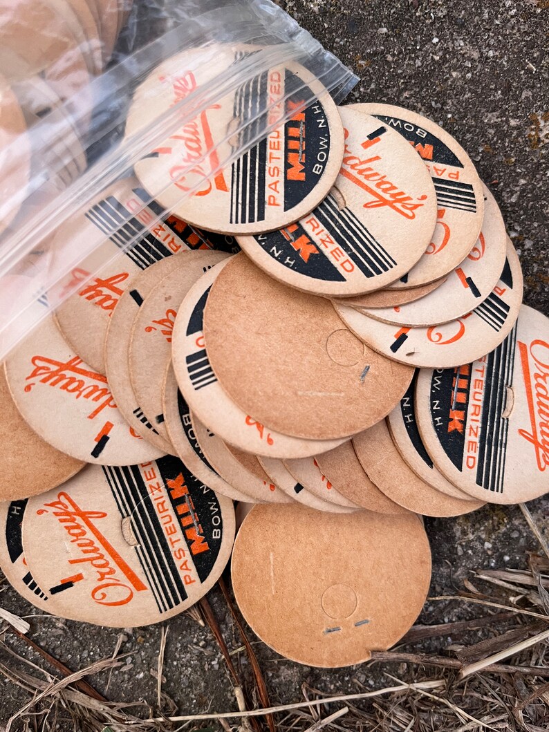 Vintage Milk Dairy Caps, Milk Bottle Caps, Assortment - Etsy