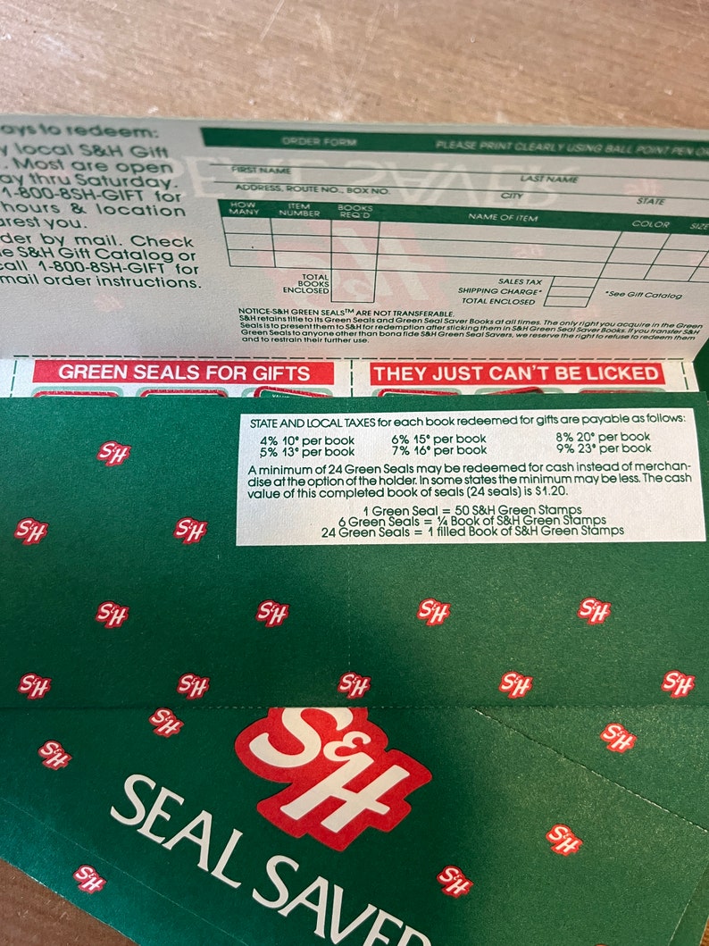 S&H Green Stamps Book, Vintage, Complete With Stamps - Etsy