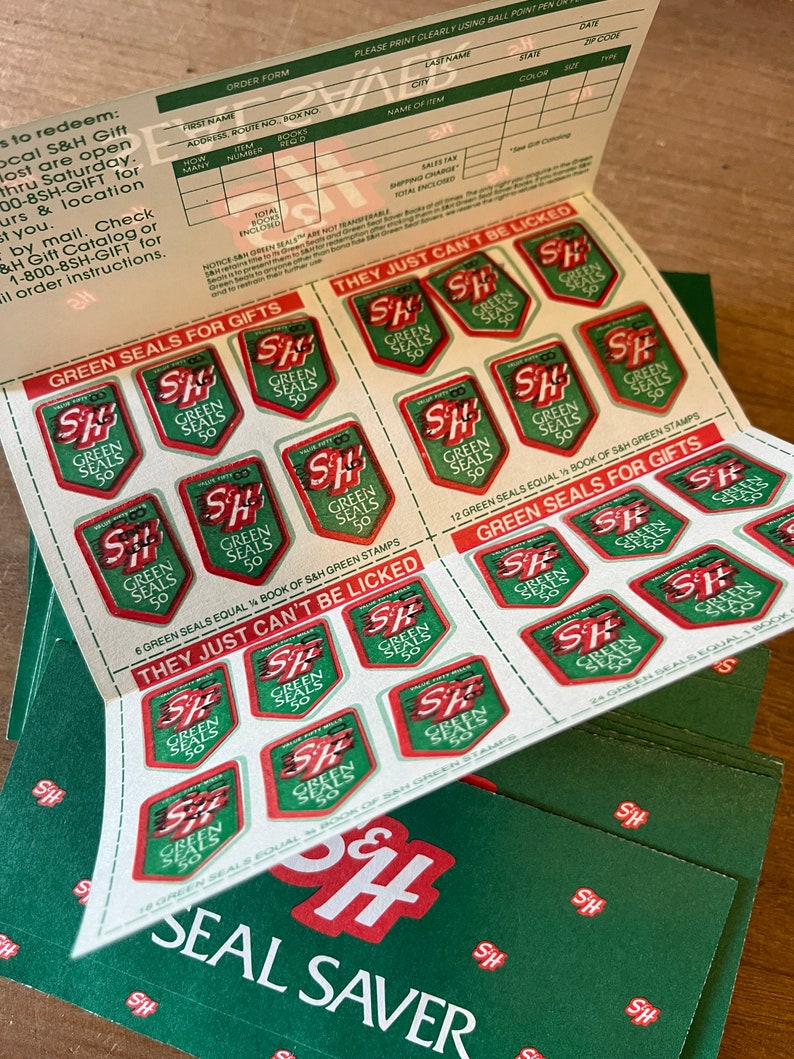 S&H Green Stamps Book, Vintage, Complete With Stamps - Etsy