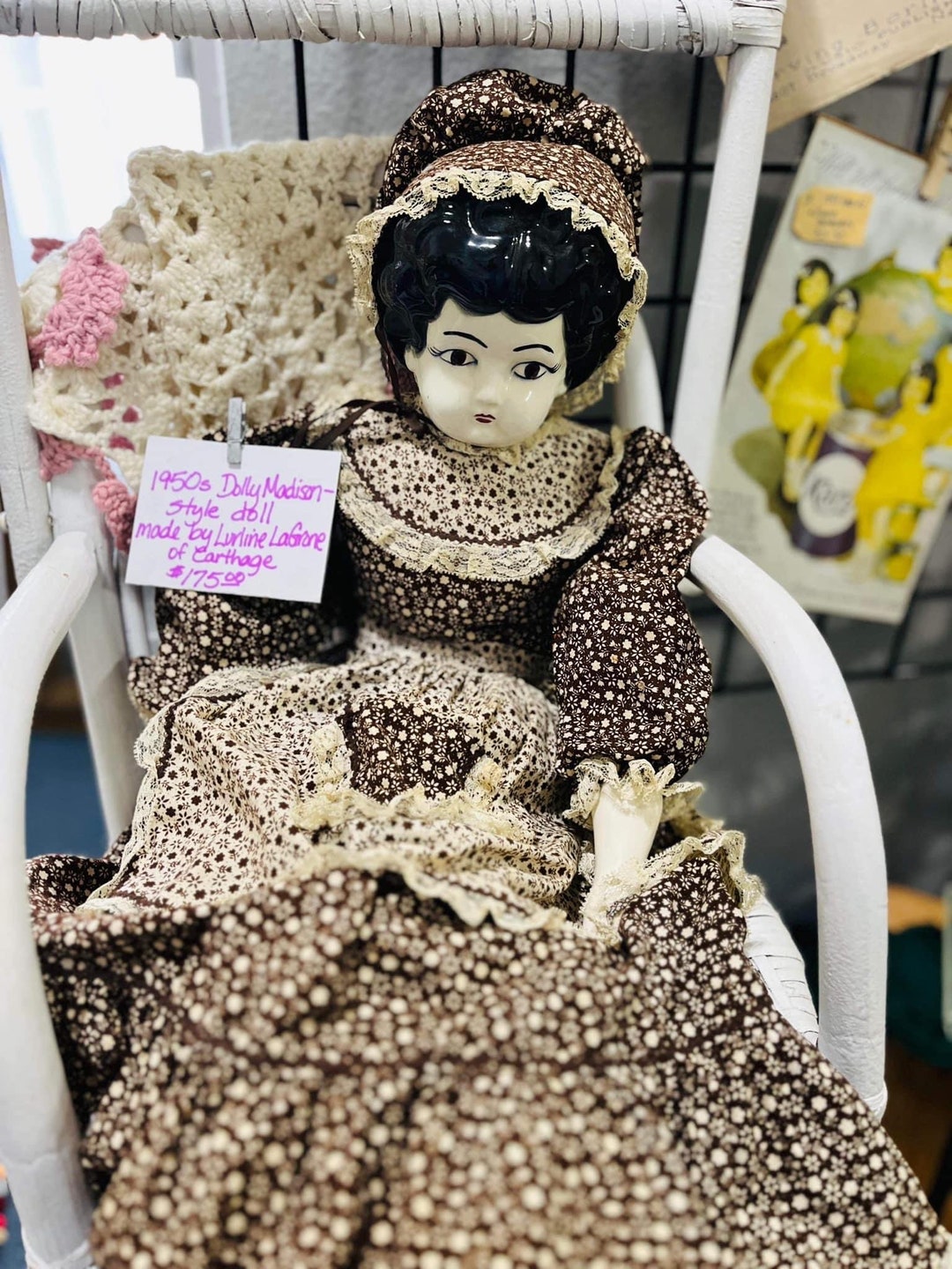 1950s Dolly Madison Style, Rare, Extra-large Doll, Bisque, Porcelain ...