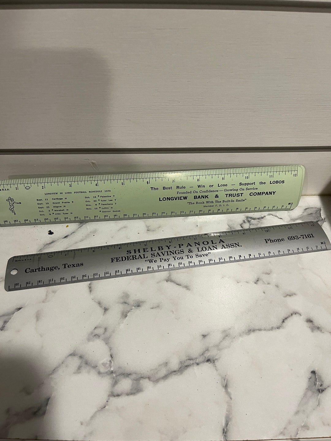 Metal Rulers East Texas Banks Advertising Vintage - Etsy