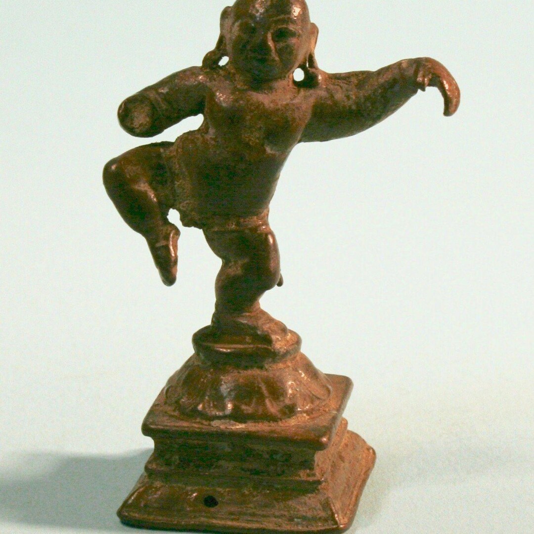 Ancient Indian Asian Little Artifact Dancing Bronze Figure Artifact ...