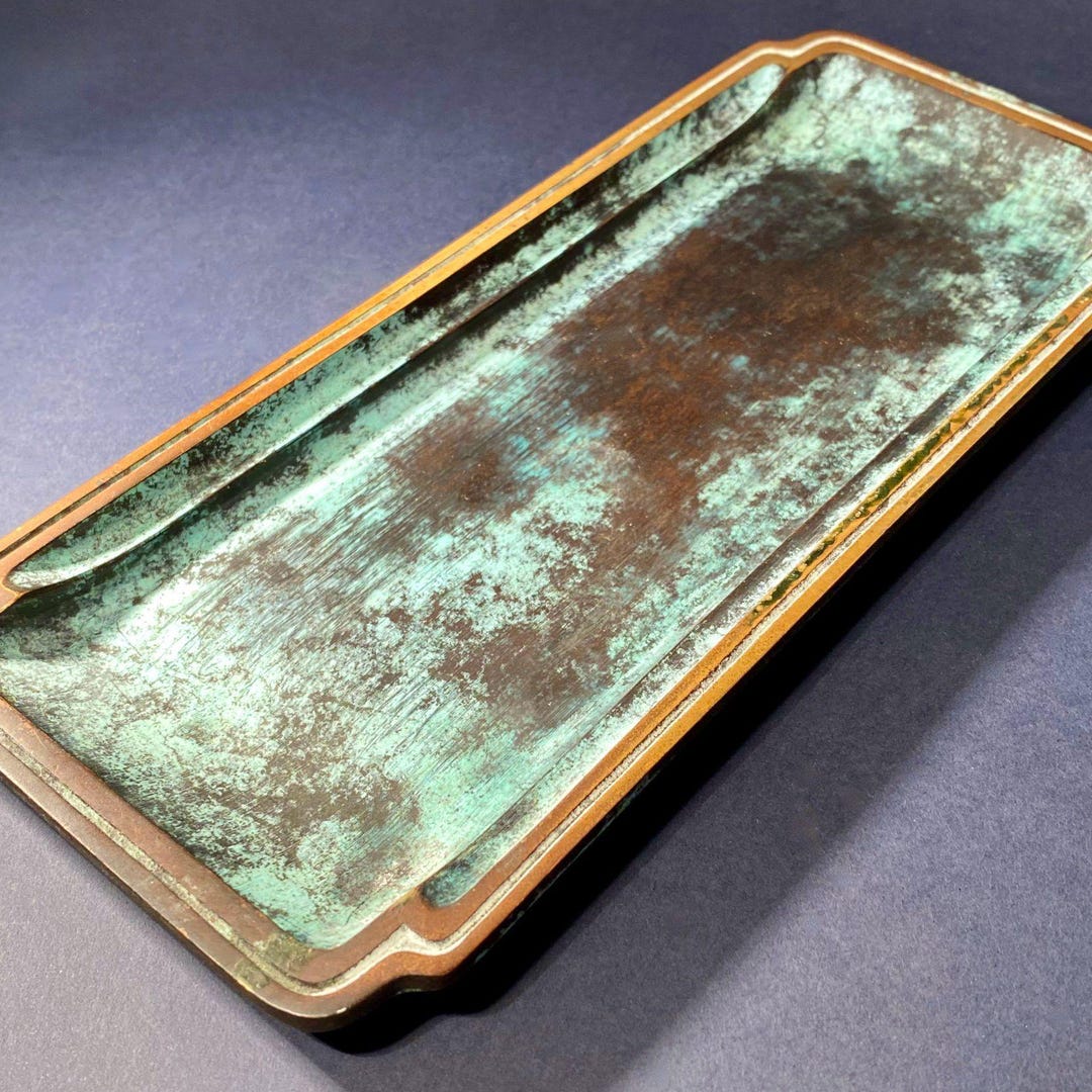 Antique Calligraphy Quill Pen Display Bronze Dish Tray Vintage - Etsy