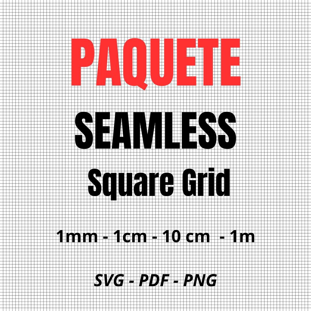 Seamless Square Grids PACK 1mm, 1cm, 10cm, 1m Pdf, Svg, Png for ...