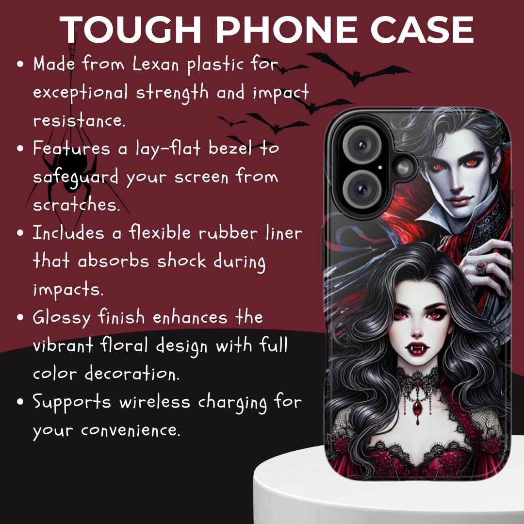 Vampire Lovers Gothic Tough Mobile Phone Case iPhone Samsung - Etsy