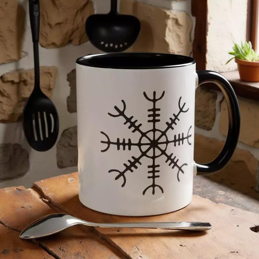 Viking Rune Coffee Mug: Nordic Ceramic Cup (microwave Safe) - Etsy
