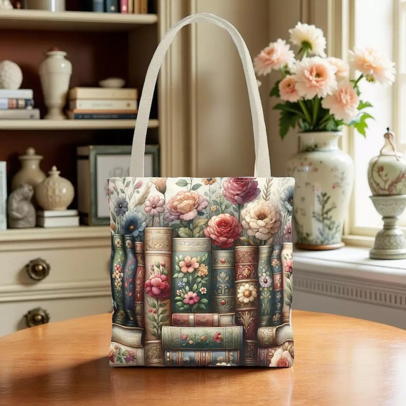 Botanical Prints Book Bag - Etsy
