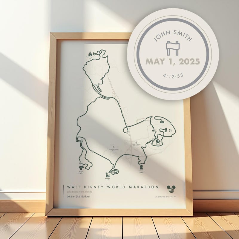 Rundisney Map - Etsy