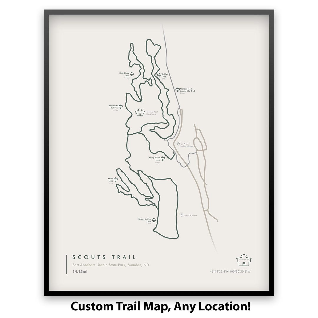 Custom Trail Map (any Route!) | the Perfect Gift for Hikers and ...