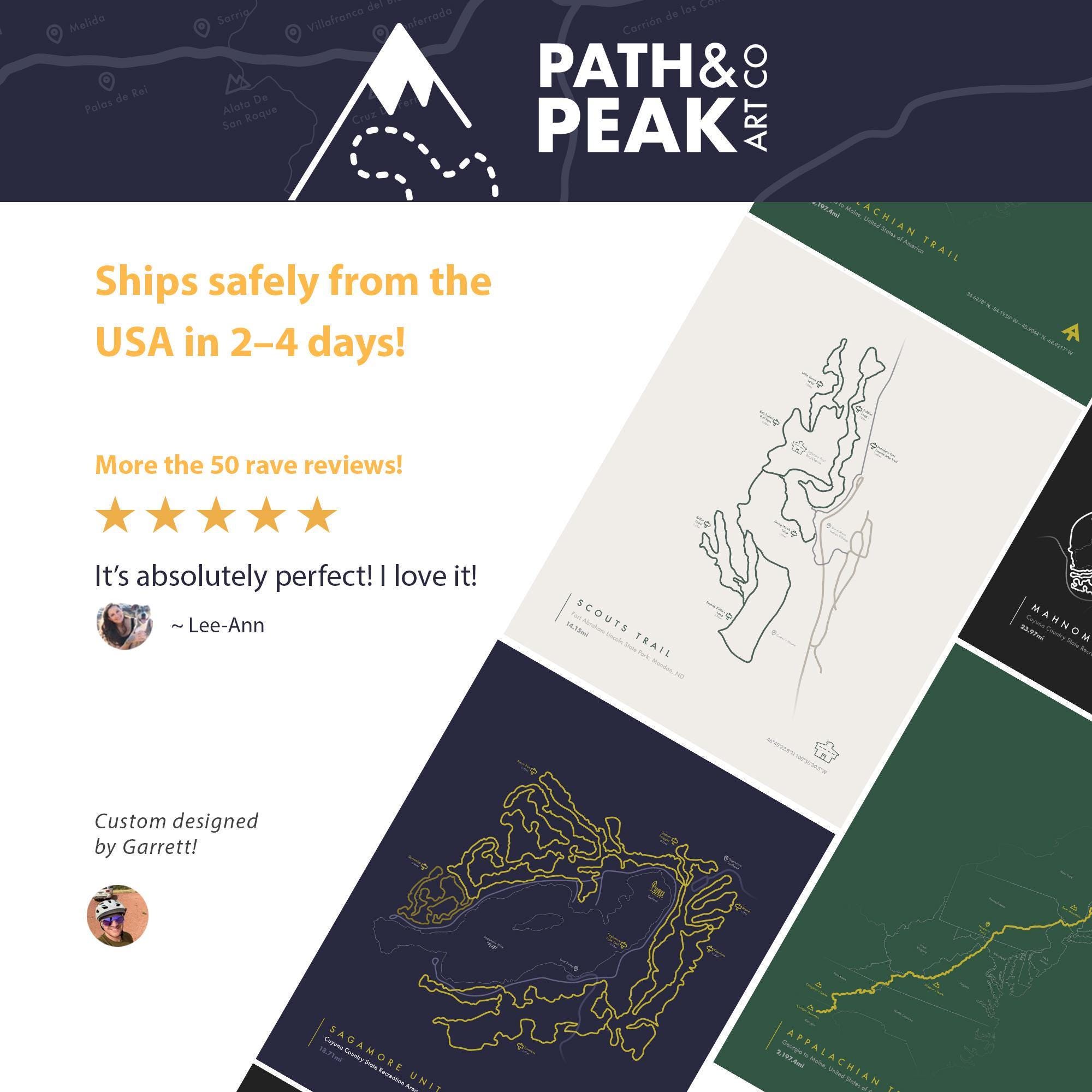 Marangu Route Map | Kilimanjaro Hiking Poster, Trail Map Art ...