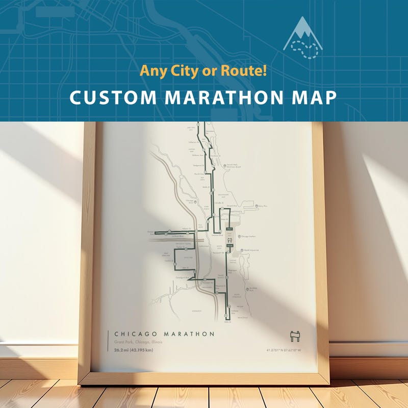 Custom Running Route Print - Etsy