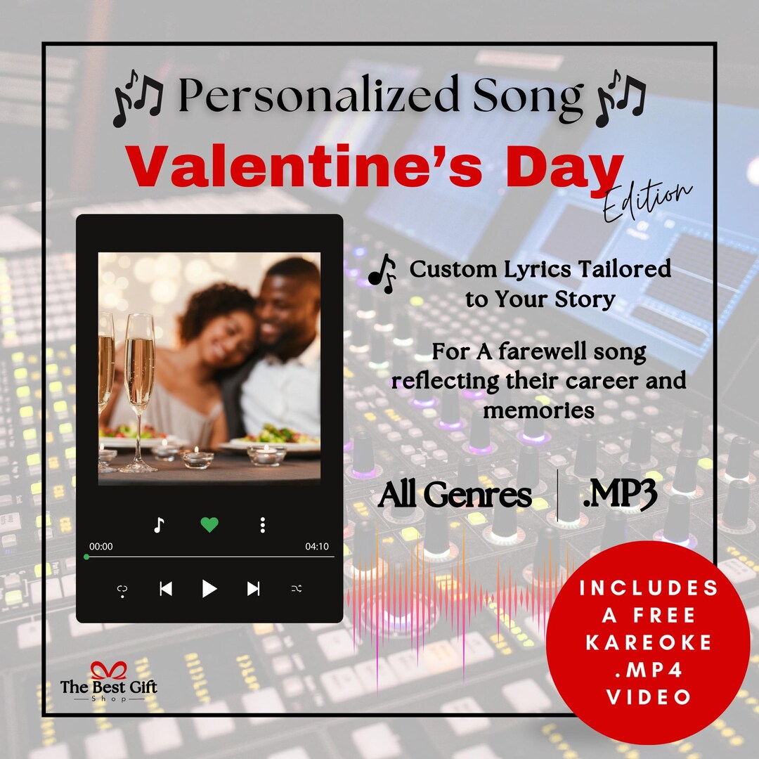Custom Valentines Day Song Personalized Love Song Gift for Him or Her ...