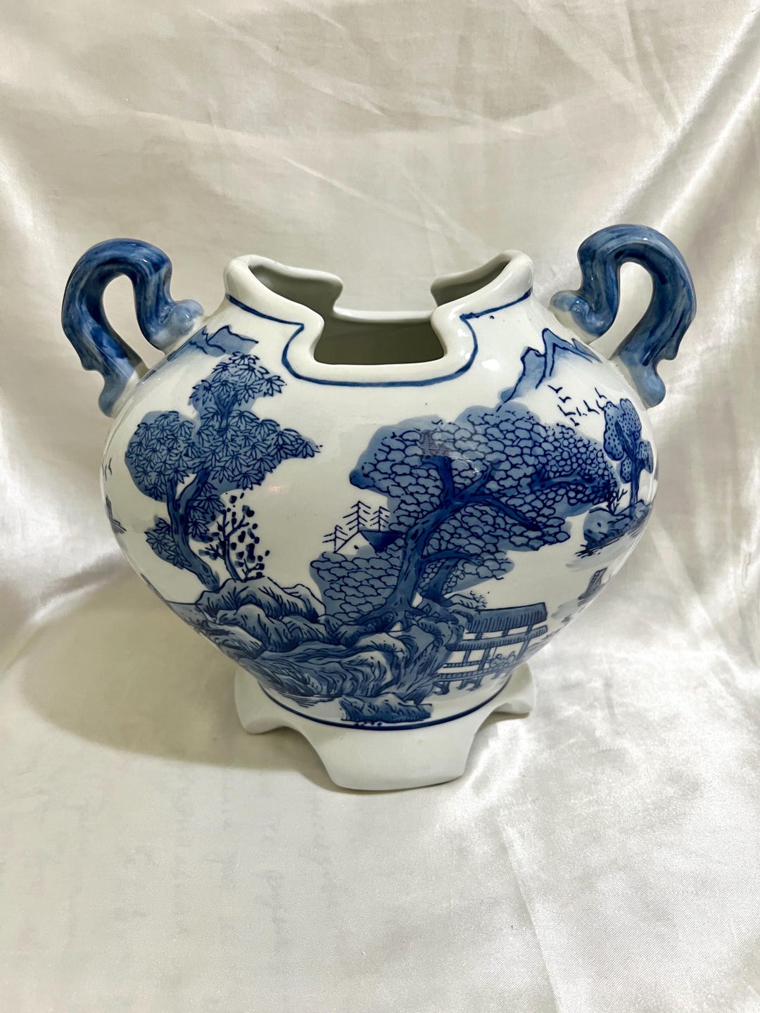 Vintage Japanese Style Porcelain Vase, Bombay Company, Planter, Home ...