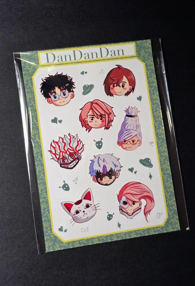 Dandadan Chibi Sticker Sheet | Anime Stickers | Okarun & Momo | Kawaii ...