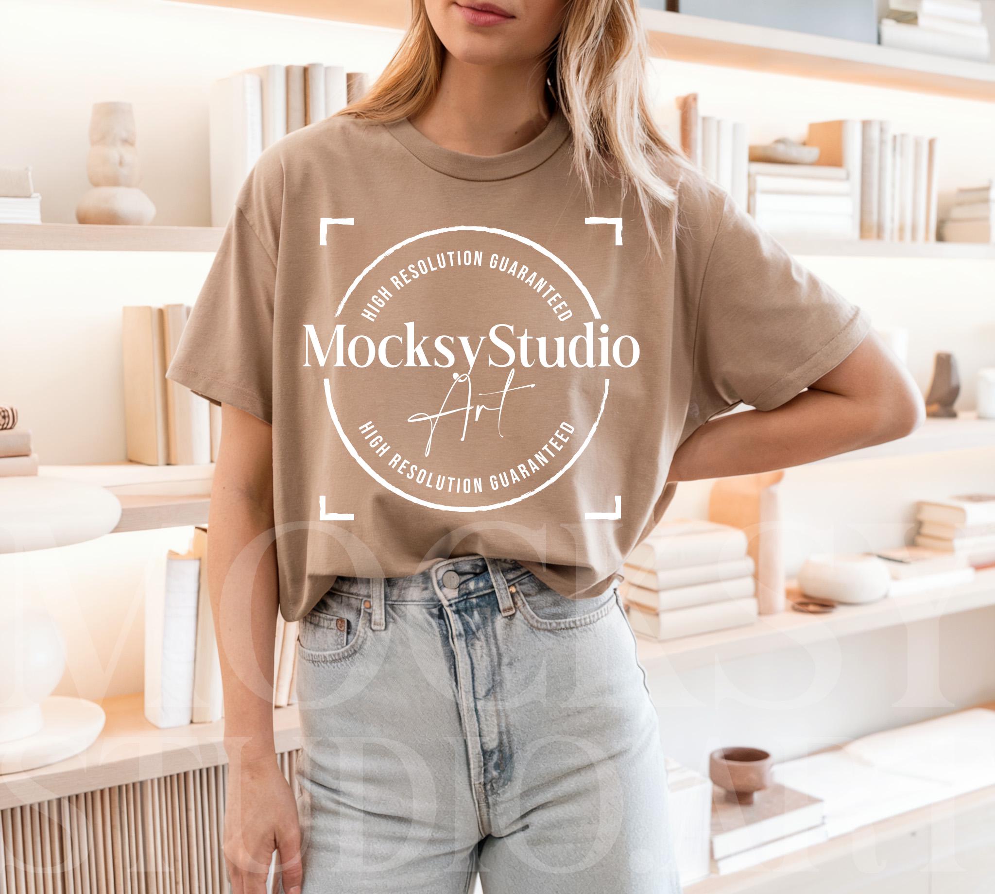 Gildan 5000 Brown Savana Tshirt Mockup, G500 Light Brown T-shirt Mock ...