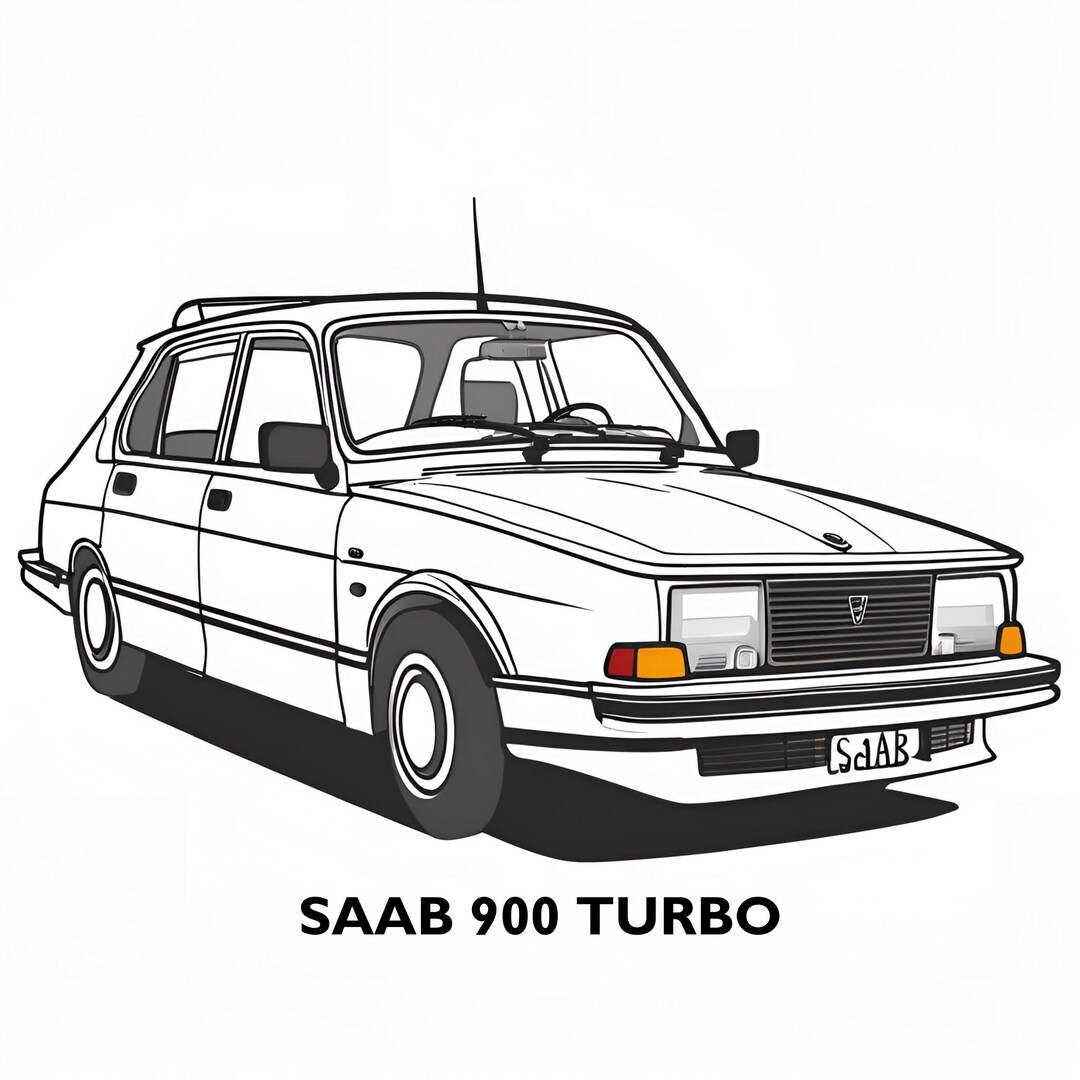 Saab 900 Turbo Digital Download Wall Art - Etsy