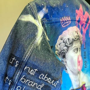 Personalized Denim Jacket, Art Custom Hand Painted Jacket With Patches ...
