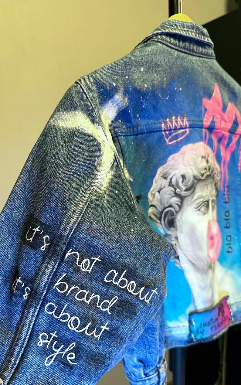 Hand-painted Denim Jacket Arcane Jinx, Art Custom Personalized Jacket ...